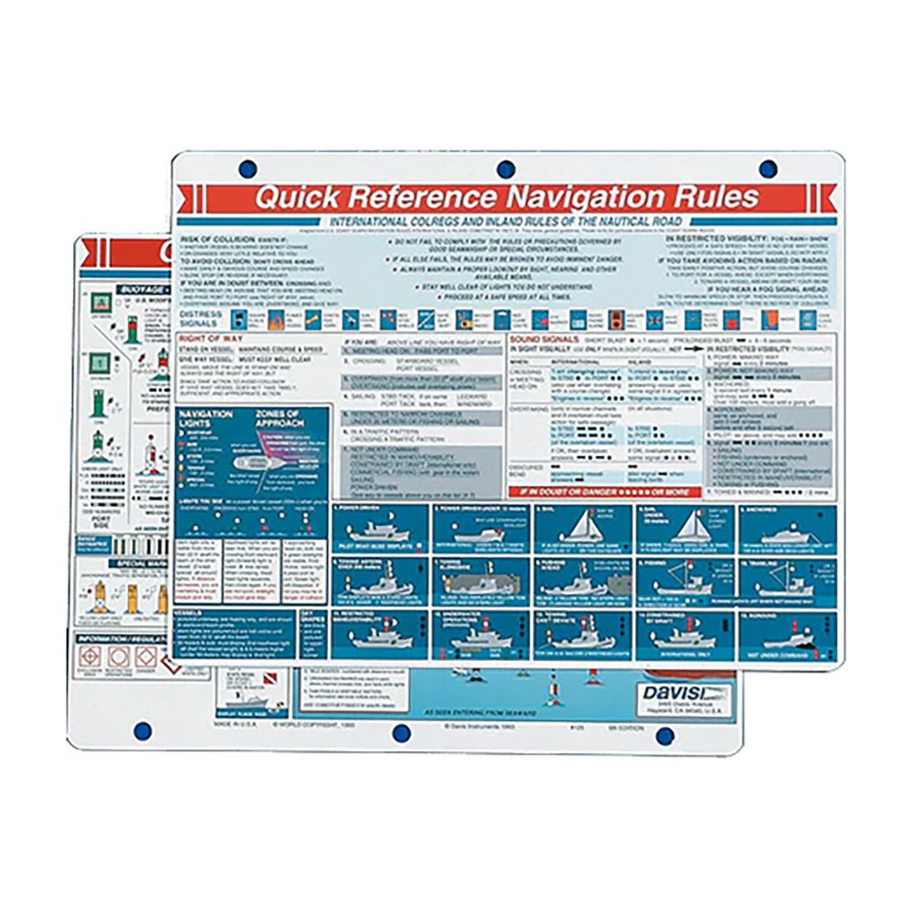 Davis Quick Reference Navigation Rules Card - BLDMarine