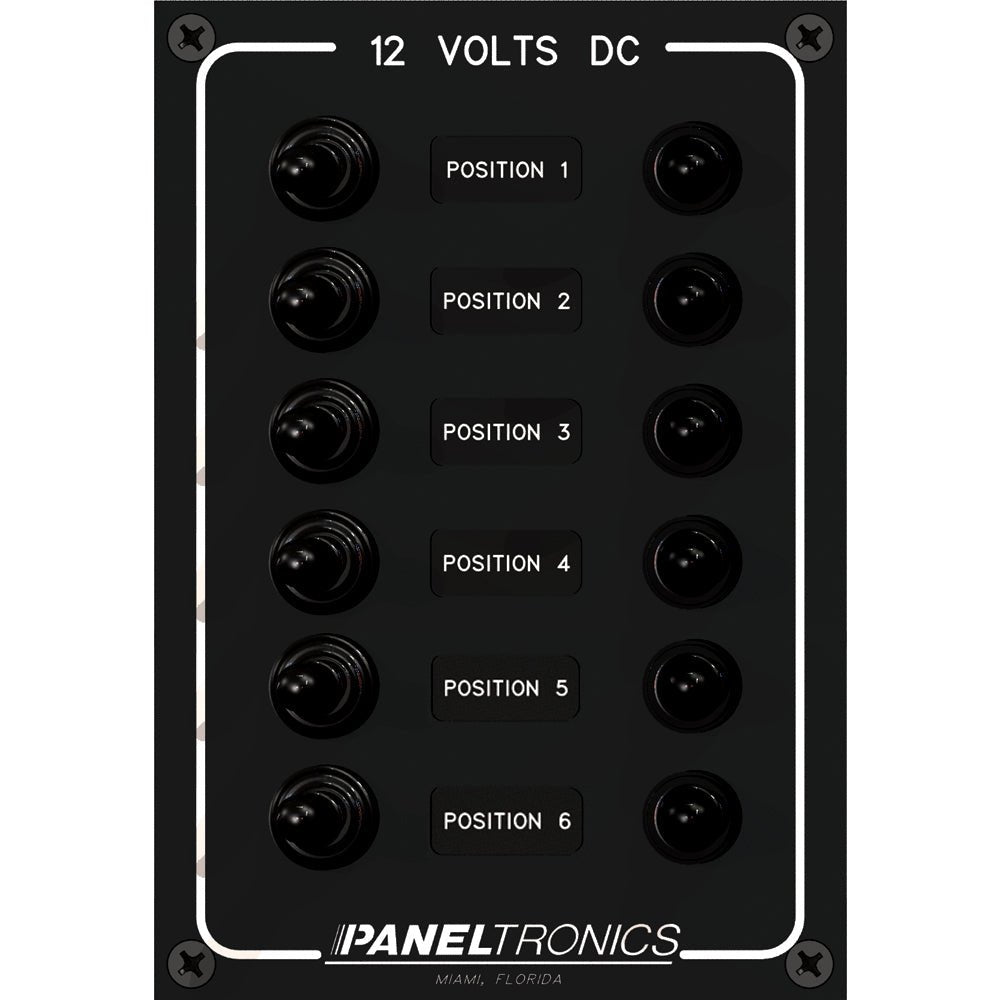 Paneltronics Waterproof Panel - DC 6-Position Toggle Switch & Circuit ...