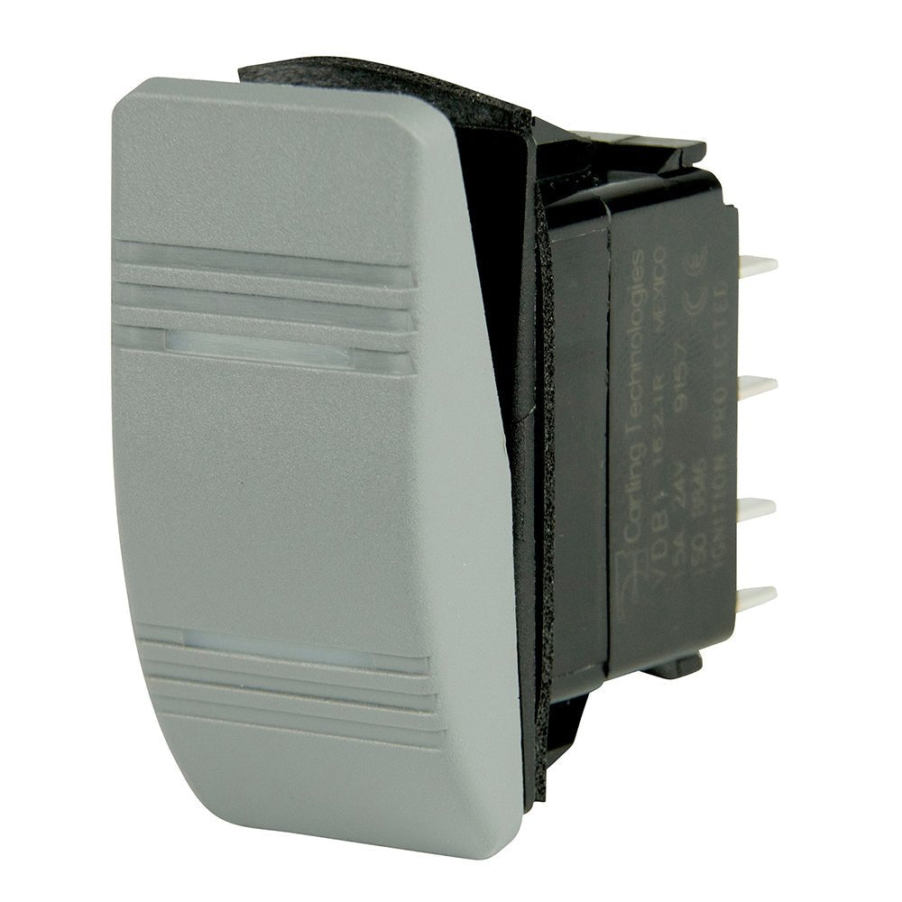 BEP DPDT Contura Switch - 2-Amber LEDs - Gray - ON/ON - BLDMarine