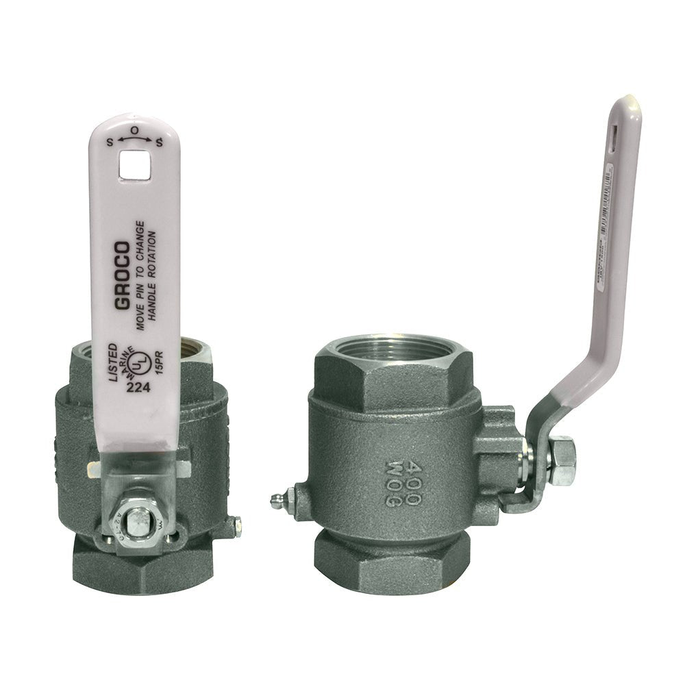 GROCO 3/4" NPT Stainless Steel In-Line Ball Valve - BLDMarine