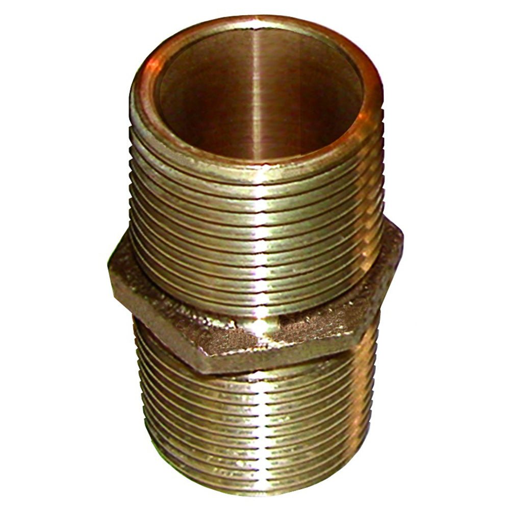 GROCO Bronze Pipe Nipple - 3" NPT - BLDMarine