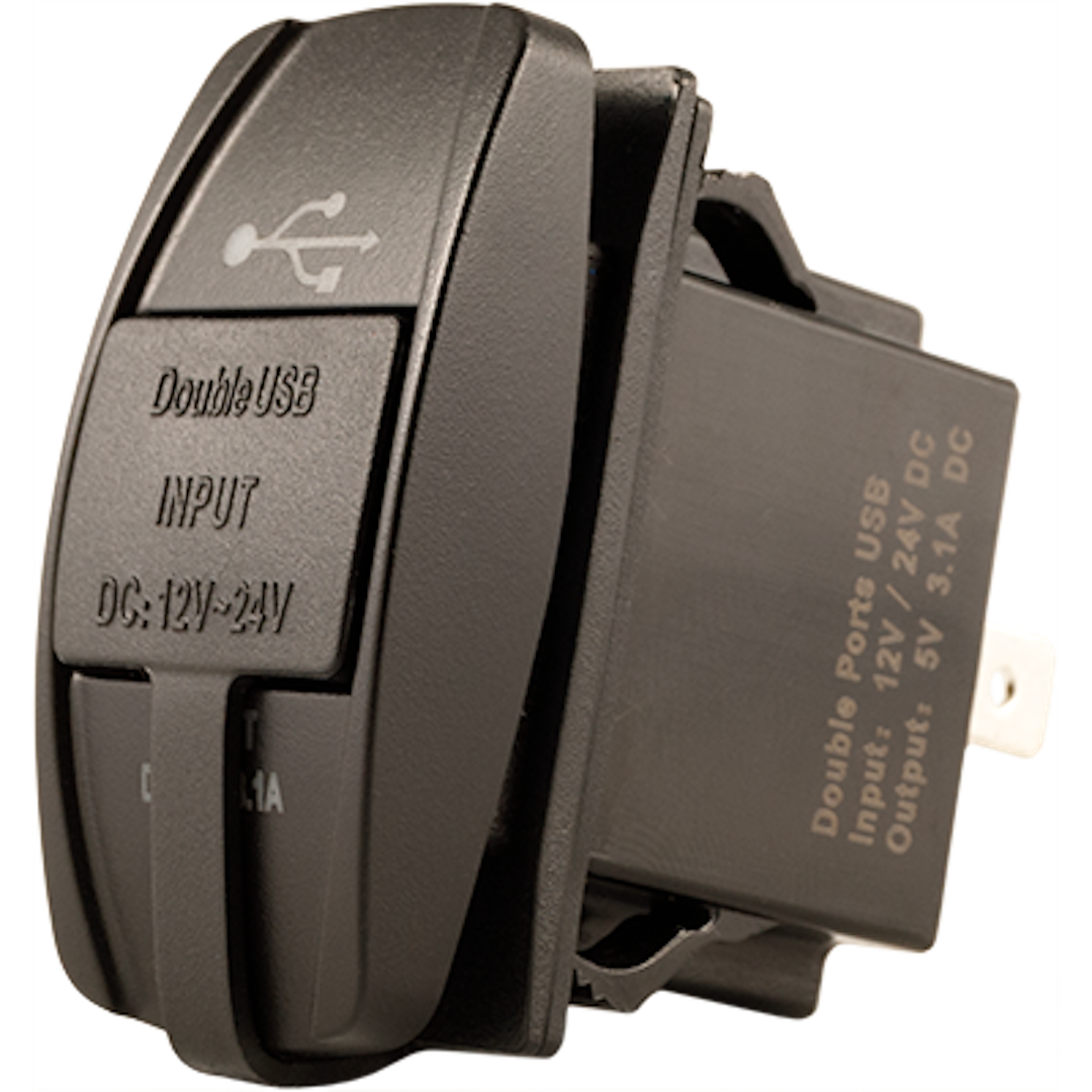 DUAL USB CHARGER ROCKER SWITCH MNT