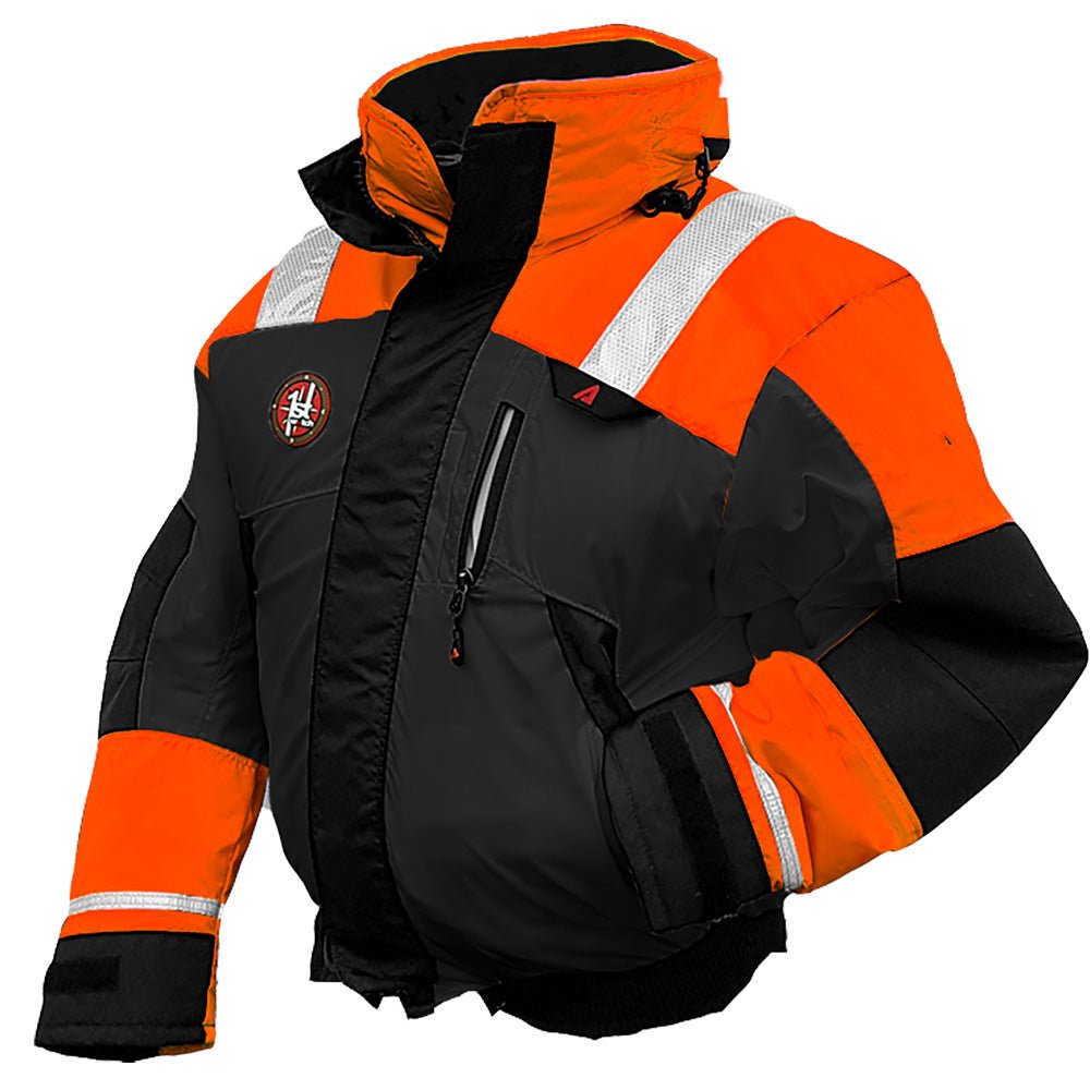 First Watch AB-1100 Flotation Bomber Jacket - Hi-Vis Orange/Black ...