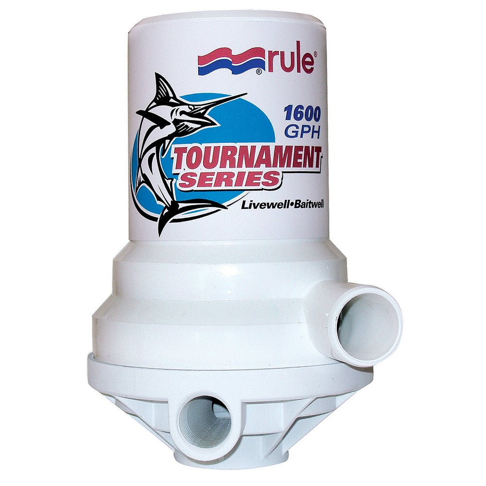 Rule Tournament Series 1600 GPH Livewell Pump Dual Port - BLDMarine
