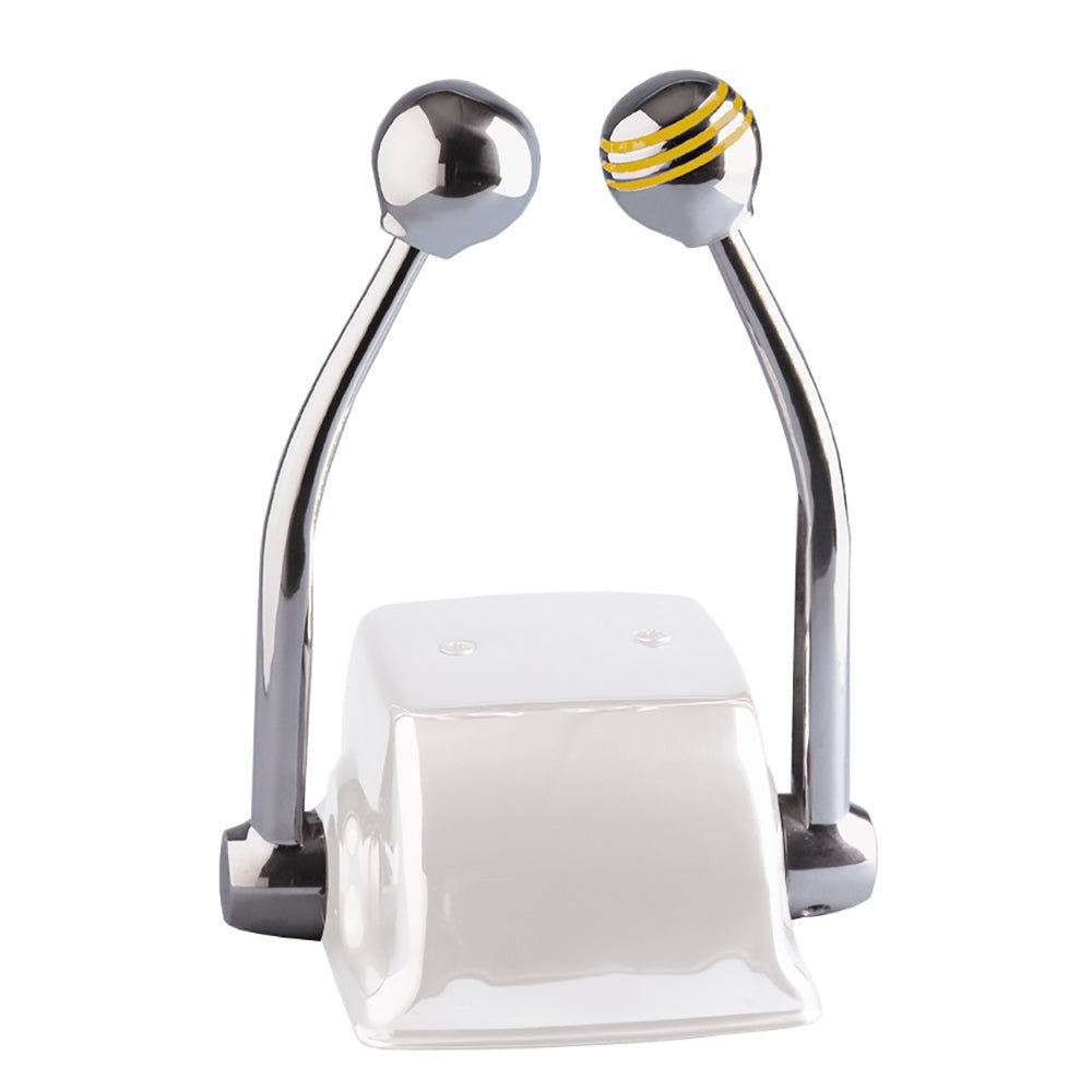 Schmitt Marine Standard Control Arm Set w/Gold Throttle Knob & Plain ...